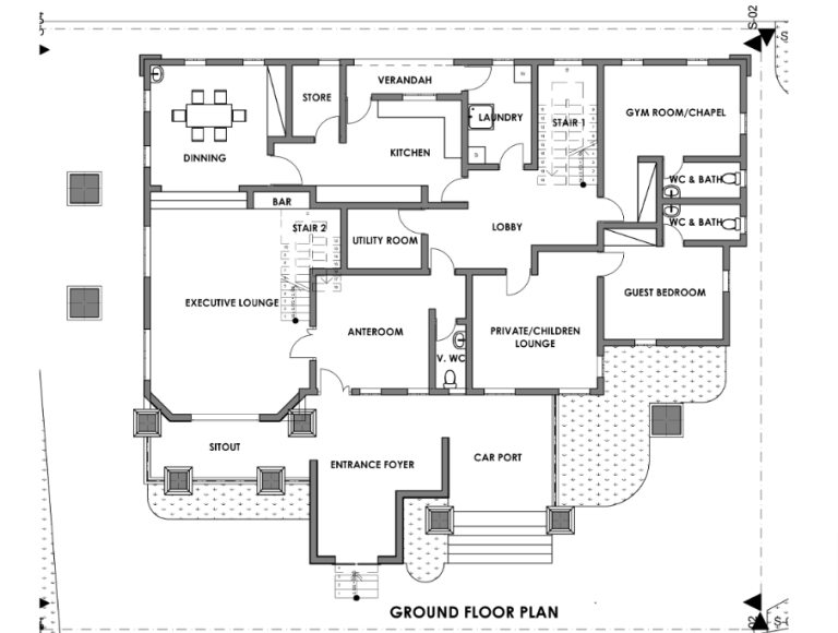 Lovely 7-Bedroom Mansion Floor Plan Sample – Peteroz Construction Blog