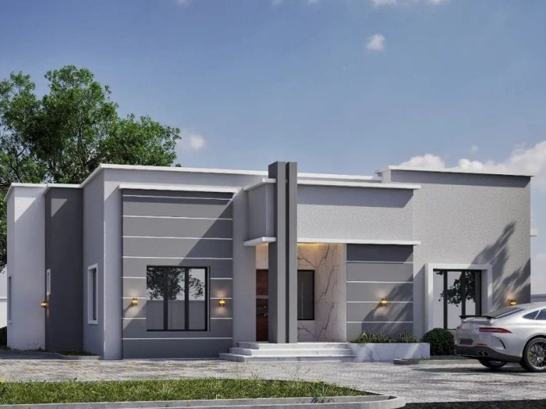 5-Bedroom Hidden Roof Bungalow design