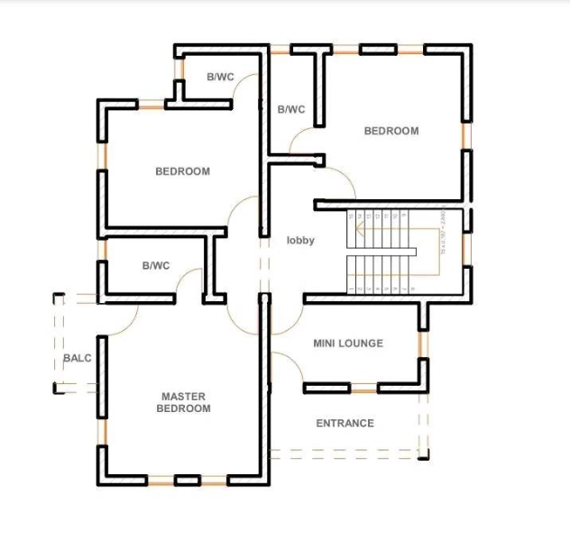 Very Portable 4-Bedroom Duplex House Plan - Peteroz Construction Blog